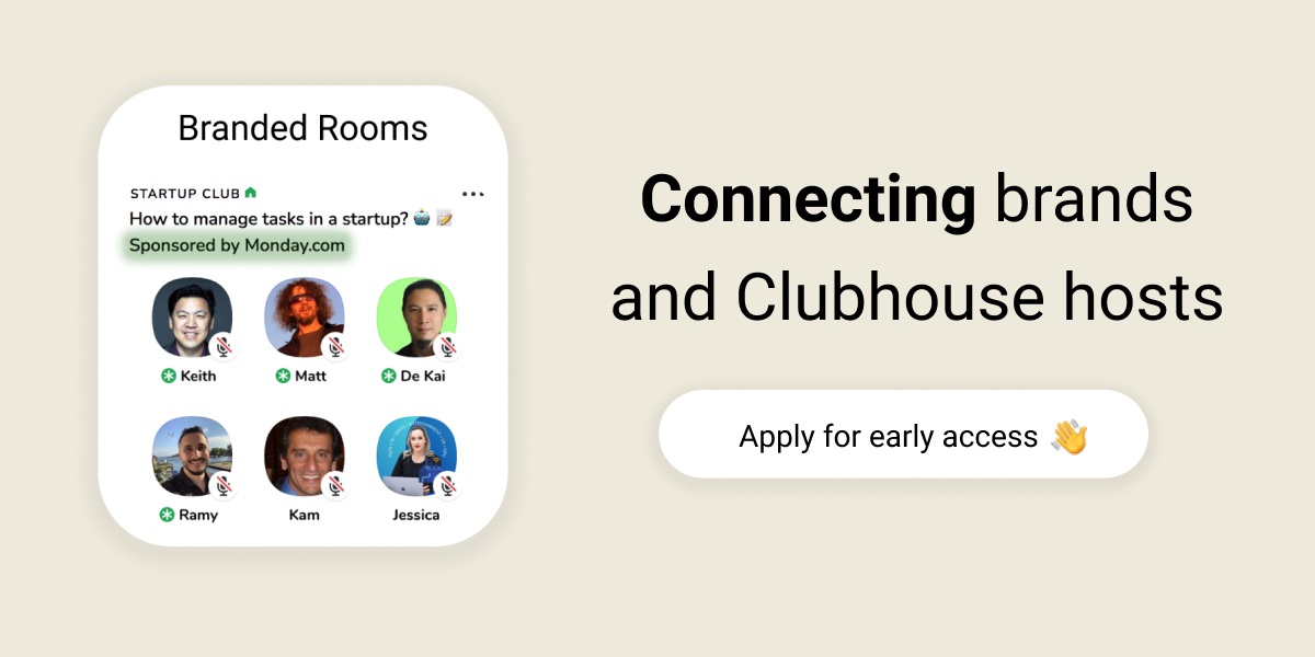 Clubmarket launches sponsorship marketplace to monetize Clubhouse ...